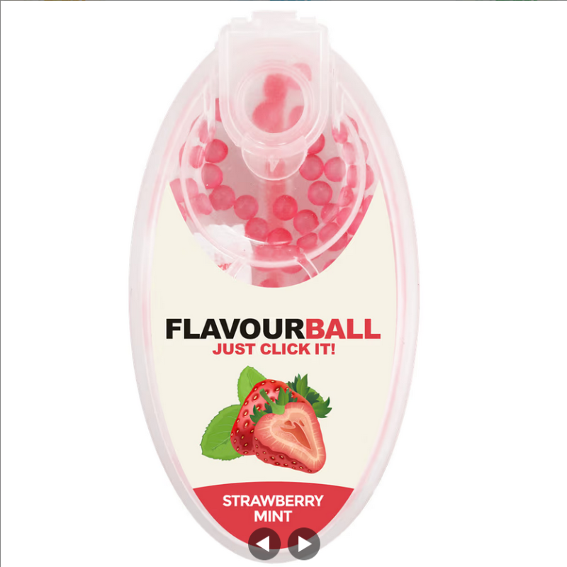 FLAVOUR "Cool Jordbær" Aromakapsler, 100 kapsler - Kiosken Rødbyhavn