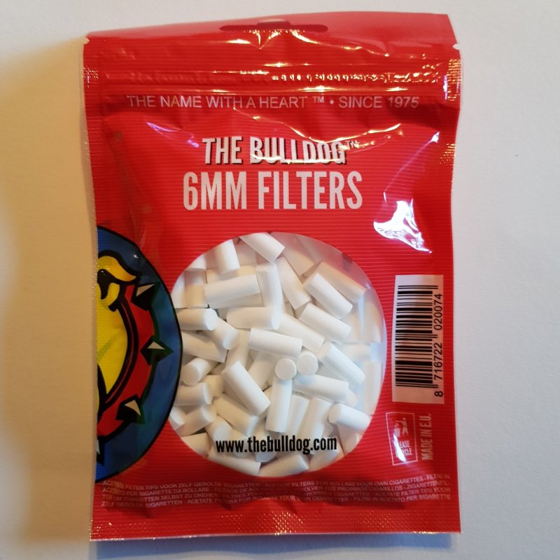 Bulldog-Acetate Filter 6mm - Kiosken Rødbyhavn