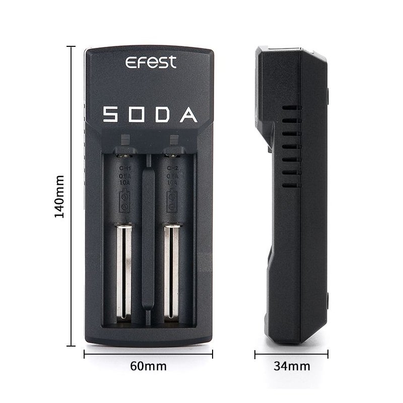 Efest Soda Oplader Sort - Kiosken Rødbyhavn