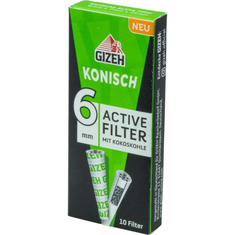 Gizeh Active Filter 6/7mm Konisk - Kiosken Rødbyhavn