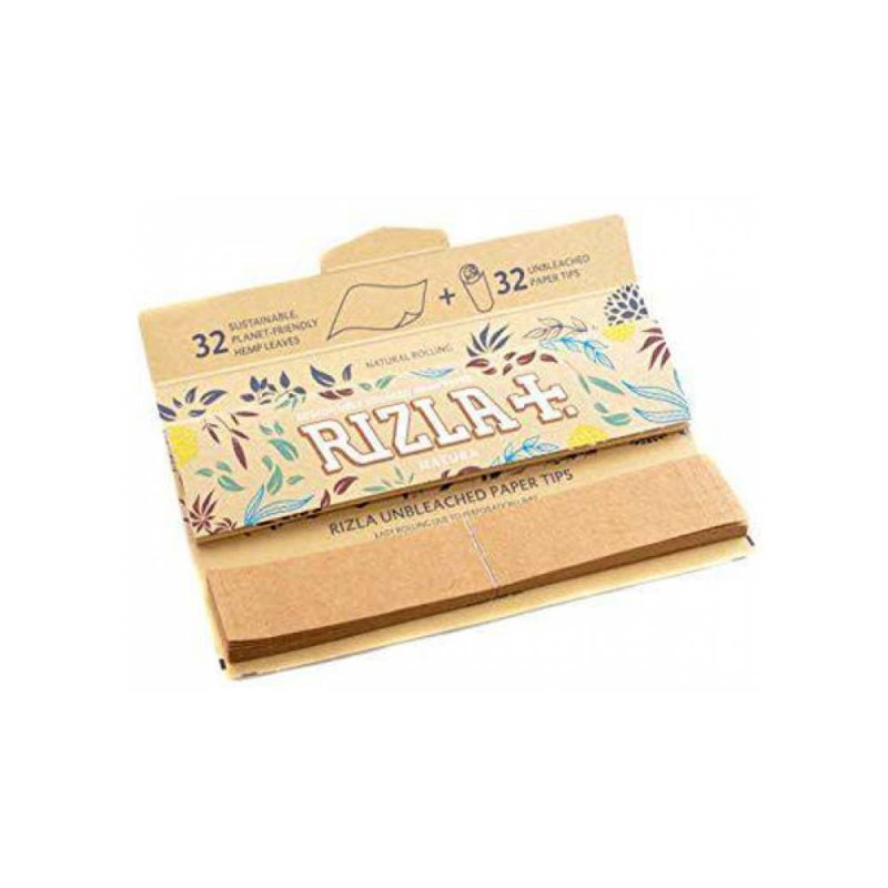 RIZLA Papers Natura King Size Slim Med Tips - Kiosken Rødbyhavn