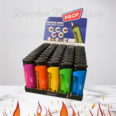 PROF Lighter Elektron Med LED Lys - Kiosken Rødbyhavn