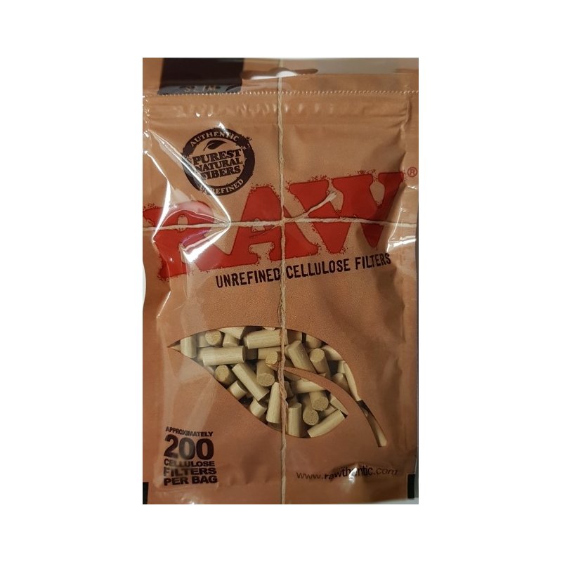 RAW Cellulosefilter Slim 200 stk - Kiosken Rødbyhavn