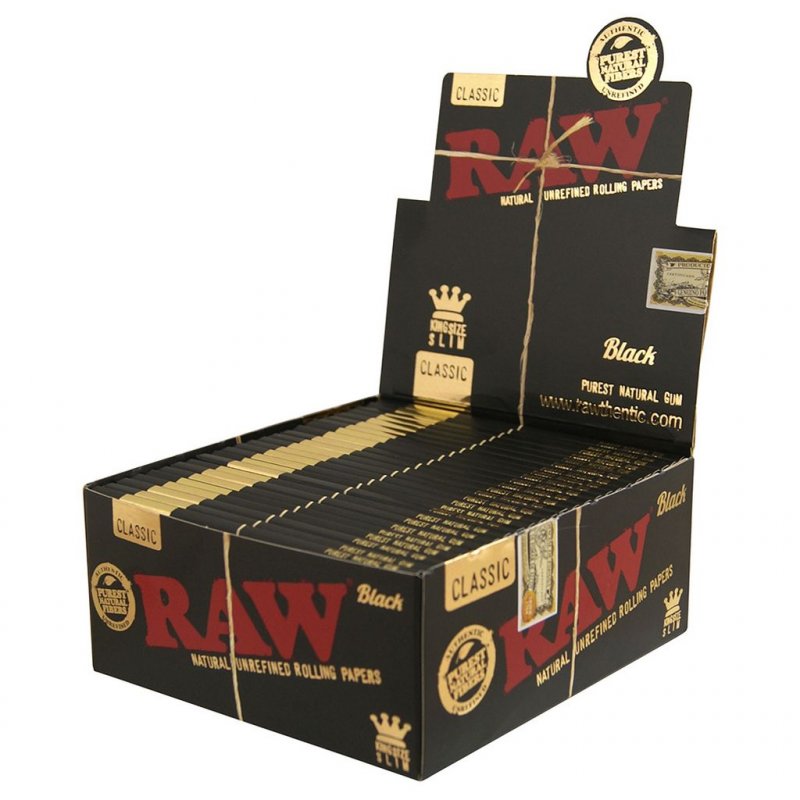 RAW Black Ublegede Papir - Kiosken Rødbyhavn