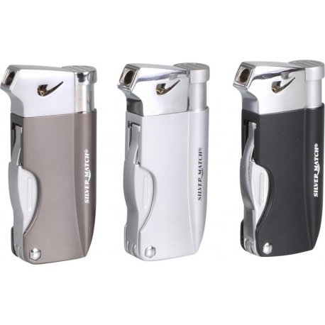 Silver Match Pipe Lighter Piezo "Bayswater" - Kiosken Rødbyhavn
