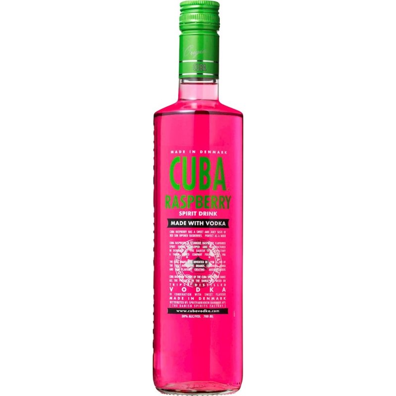 CUBA Raspberry Vodka 30% 70 cl - Kiosken Rødbyhavn