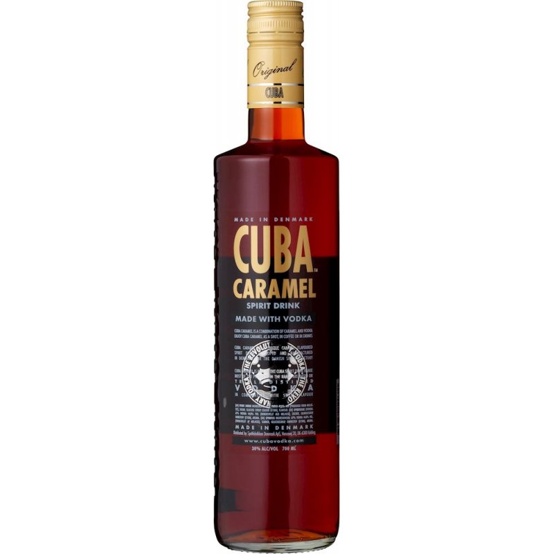 CUBA Caramel Vodka 30% 70 cl - Kiosken Rødbyhavn