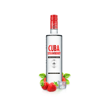 CUBA Strawberry Vodka 30% 70 cl - Kiosken Rødbyhavn