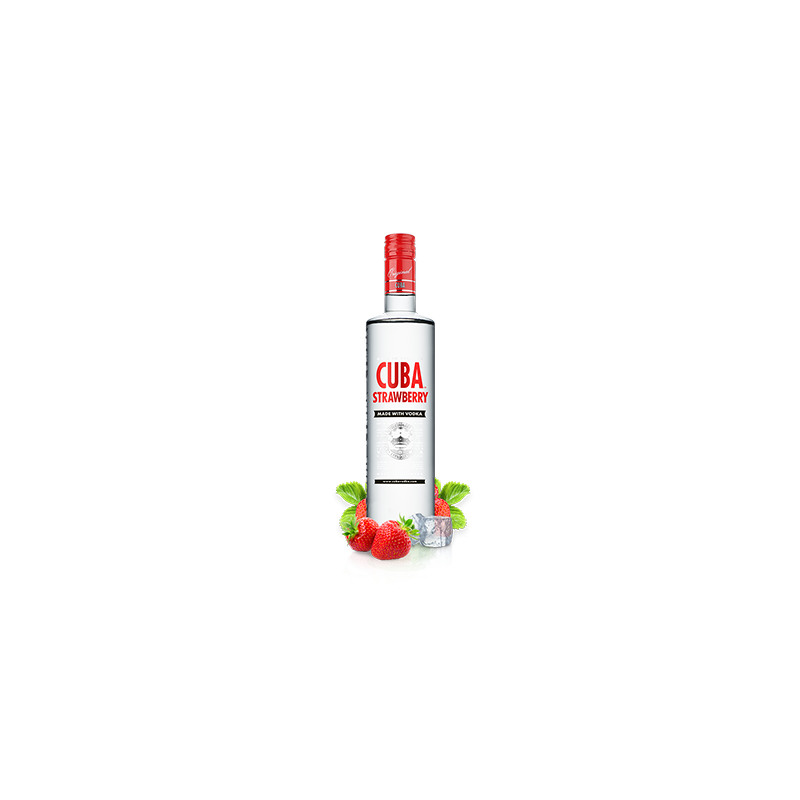 CUBA Strawberry Vodka 30% 70 cl - Kiosken Rødbyhavn