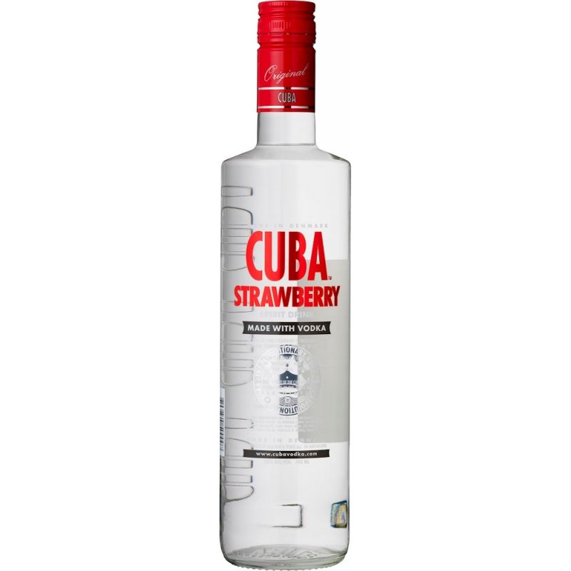 CUBA Strawberry Vodka 30% 70 cl - Kiosken Rødbyhavn