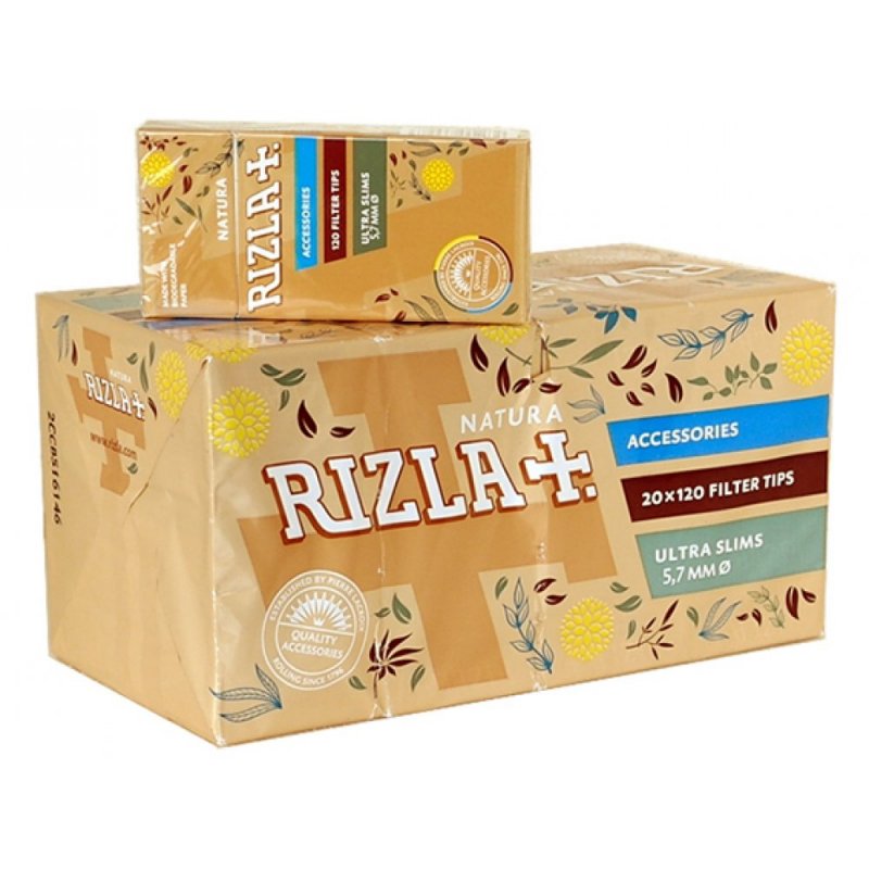 RIZLA Natura Filters - Raw - Ultra Slim 5,7 mm - Kiosken Rødbyhavn