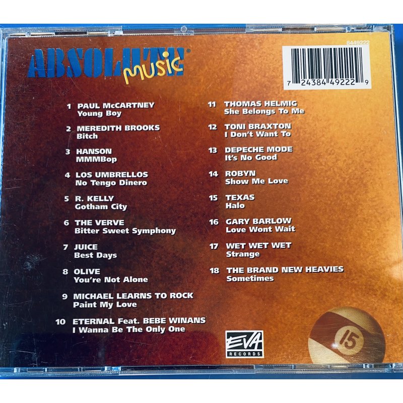 Absolute Musik Nr 15 cd - Kiosken Rødbyhavn
