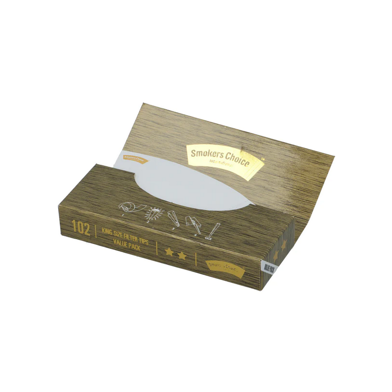 "Smokers Choice" King Size Guld Filter Tips Box - Kiosken Rødbyhavn