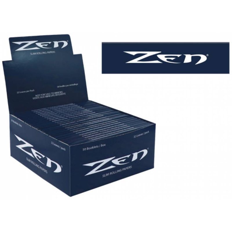 Zen Papers Blue - Økologisk Hamp 32 ark - King Size - Kiosken Rødbyhavn